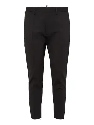 Dsquared2 Logo-print Tapered Trousers - Black