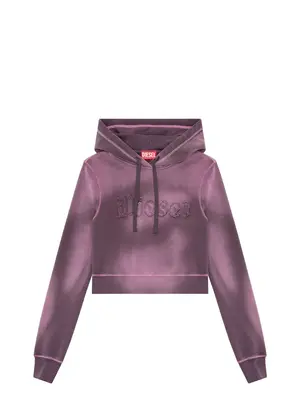DIESEL F-slimmy Embroidered Logo Hoodie - Pink