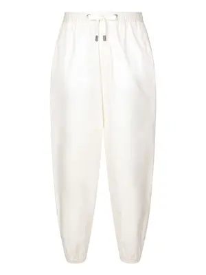Dolce & Gabbana Drawstring-waist Cotton Track Pants - White