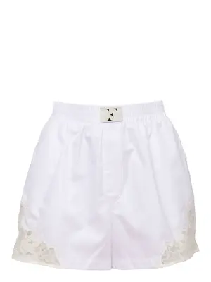 Fleur Du Mal Poplin Boxer Shorts - White