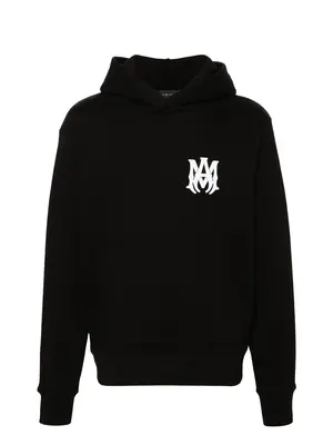 Amiri Logo-print Cotton Hoodie - Black