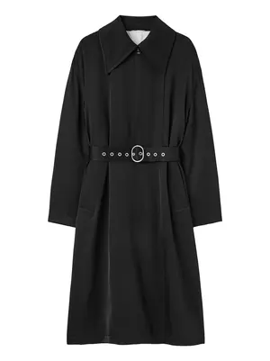 JIL SANDER Belted Trench Coat - Black