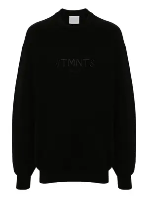 VTMNTS Logo-embroidered Jumper - Black