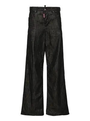 Dsquared2 Traveller Mid-rise Wide-leg Jeans - Black