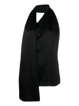 Loewe Open-back Satin Tank Top - Black