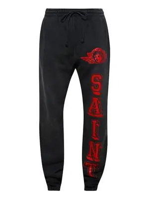 SAINT MXXXXXX Angel Cotton Track Pants - Black