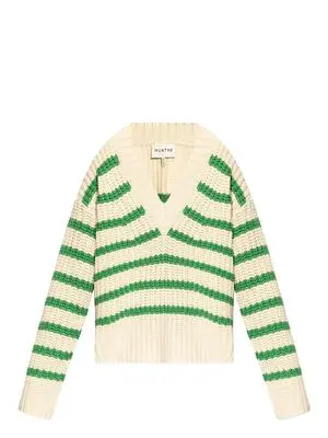 Munthe Striped Chunky-knit Jumper - Green