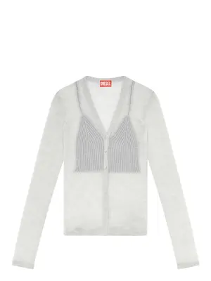 DIESEL® Layered-Effect Knitted Cardigan