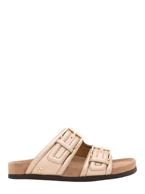 Valentino Garavani Fussbet Double-strap Slides - Gold