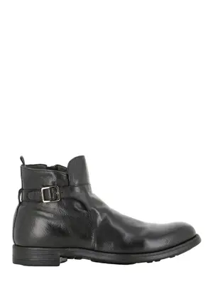 Officine Creative Buckle Leather Boots - Black