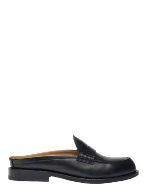SCAROSSO Clementina Leather Mules - Black