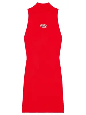 DIESEL M-onervax Mock-neck Dress - Red