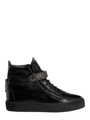 GIUSEPPE ZANOTTI Coby Deluxe Mid-top Sneakers - Black