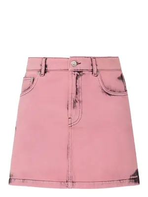Moschino High-rise Denim Miniskirt - Pink