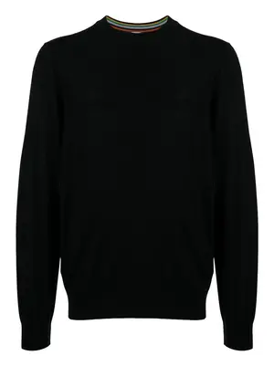 Paul Smith Fine-knit Merino Wool Jumper - Black
