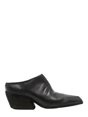 Guidi 65mm Leather Slippers - Black