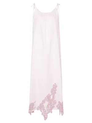 Acne Studios Floral-lace Poplin Midi Dress - Pink