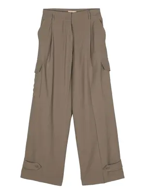 BLANCA VITA Wide-leg Cargo Trousers - Green