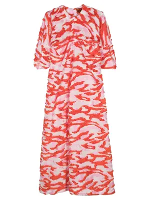Colville Cocoon Abstract-pattern Dress - Orange
