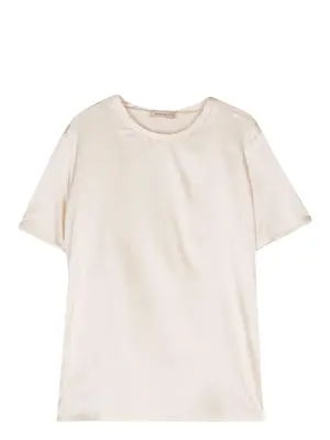 BLANCA VITA Crew-neck T-shirt - Neutrals