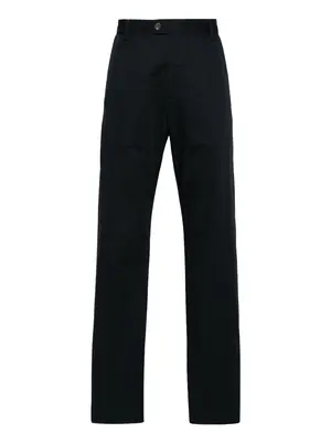 Alexander McQueen Gabardine Straight-leg Trousers - Blue