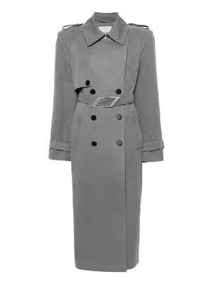 Attico Canvas Trench Coat - Grey