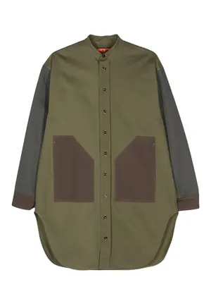 Colville Colour-block Cotton Shirt - Green