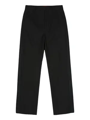 Colville Cotton Straight-leg Trousers - Black