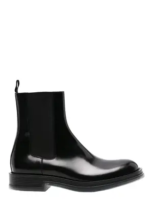 Alexander McQueen Leather Chelsea Boots - Black