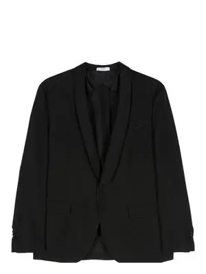 Boglioli Single-breasted Virgin Wool Blazer - Black