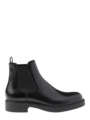 Prada Brushed-finish Chelsea Boots - Black