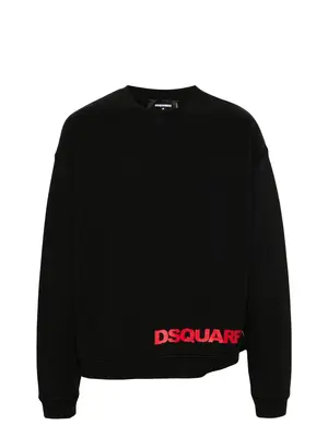 Dsquared2 Logo-print Cotton Sweatshirt - Black
