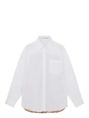 Stella McCartney Tiger-print Oversized Silk Shirt - White