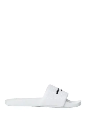 Alexander Wang Logo-embossed Pool Slides - White