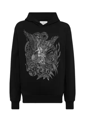 Philipp Plein Crystal-embellished Hoodie - Black