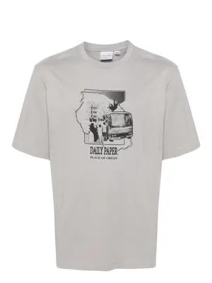 DAILY PAPER Place Of Origin Cotton T-shirt - Grey