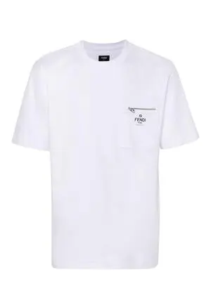 Fendi Logo-print Cotton T-shirt - White
