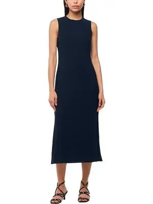 Whistles Erin Texture Midi Dress - Navy