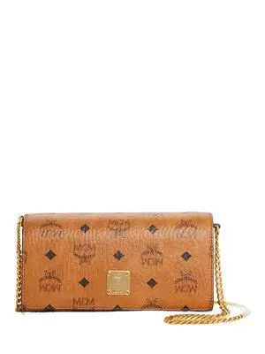 Mcm Aren Visetos Crossbody - Cognac