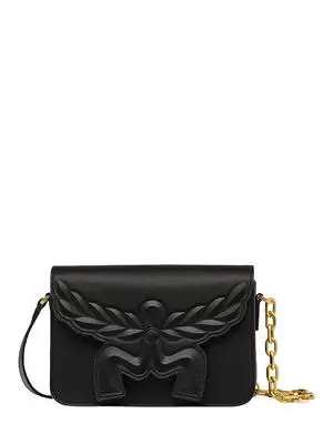 Mcm Himmel Maxi Honors Small Leather Crossbody - Black