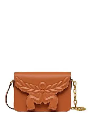Mcm Himmel Maxi Honors Small Leather Crossbody - Terracotta