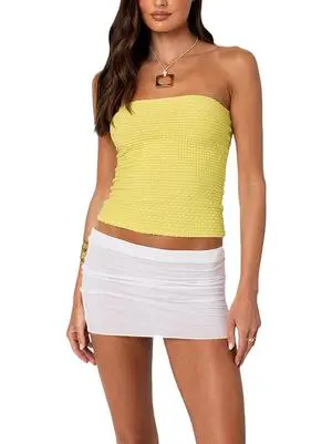 EDIKTED Albina Textured Tube Top - Green
