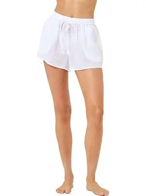 L*Space L*Space Rio Linen Cover Up Shorts White
