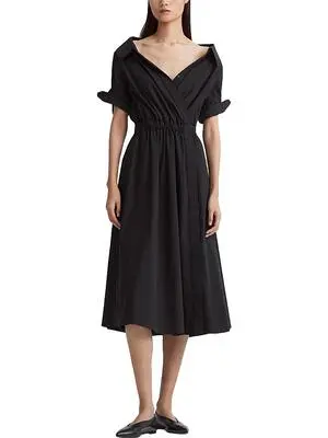 Altuzarra Lydia Open Neck Midi Dress - Black