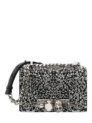 Alexander McQueen Mini Jeweled Satchel - Black