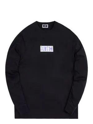 Kith For Superwaxx Classic Logo Long-sleeve Tee - Black