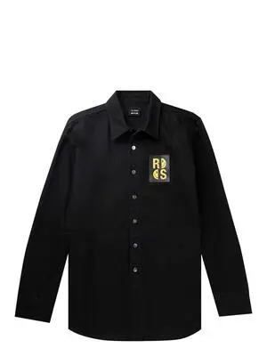 Raf Simons X Smiley Logo Patch Shirt - Black