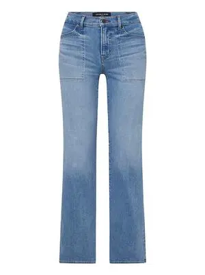 Veronica Beard Crosbie Wide-leg Jeans With Pocket Details - Amethyst
