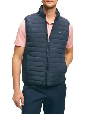 Brooks Brothers Quilted Water-repellent Vest - Navy Blazer