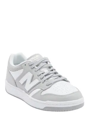 NEW BALANCE 480 Lace-Up Basketball Sneakers Grey/white